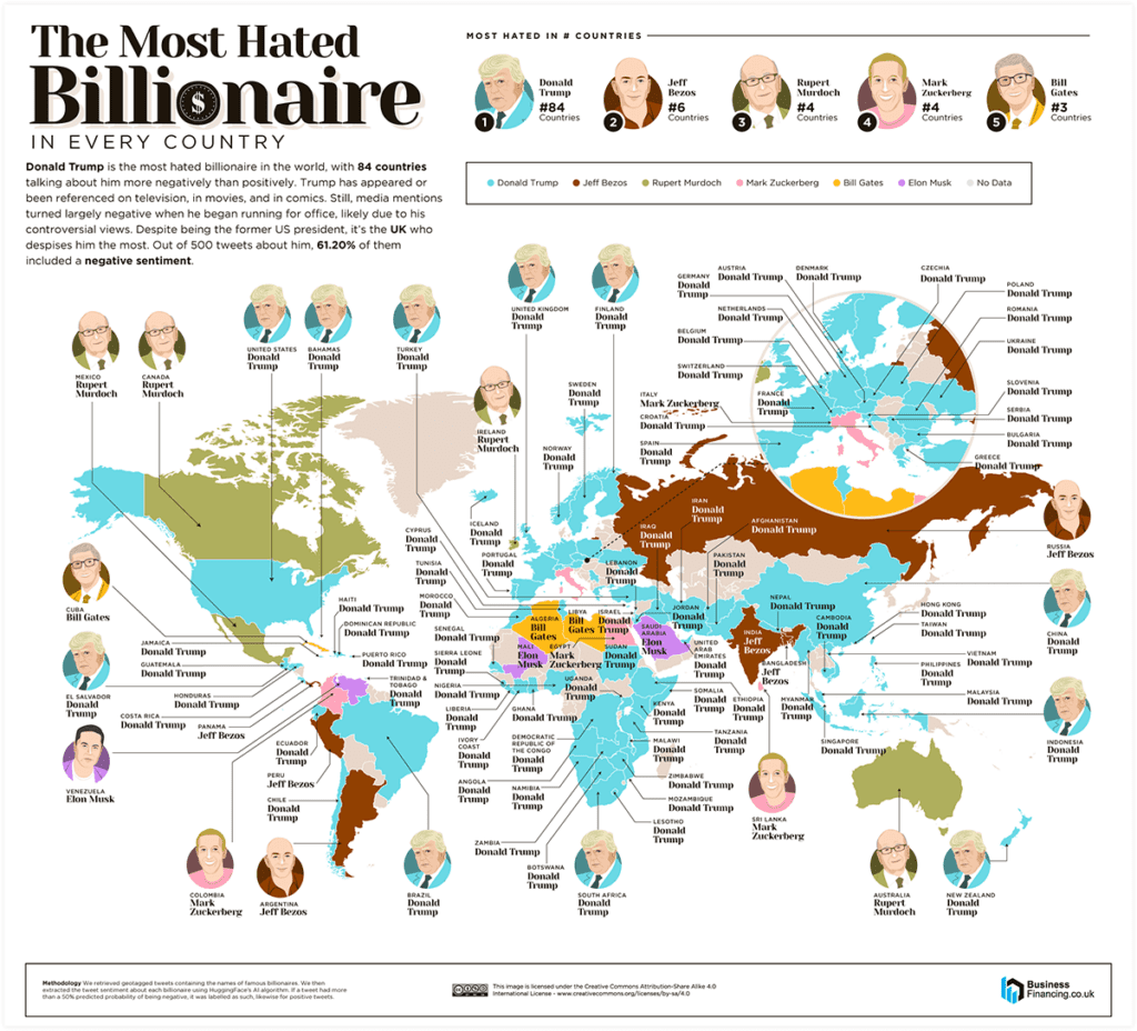 The Most Loved and Hated Billionaires in Every Country [MAP ...