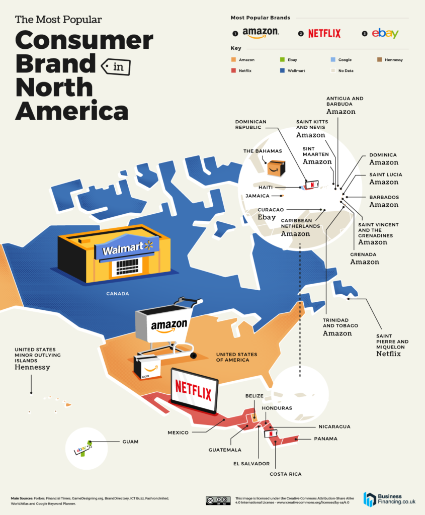 The Most Popular Consumer Brand in Every Country - BusinessFinancing.co.uk