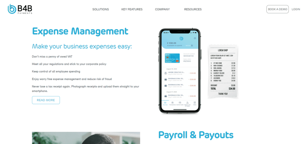 B4B Payments Expense Card Fees & Reviews (November 2025)