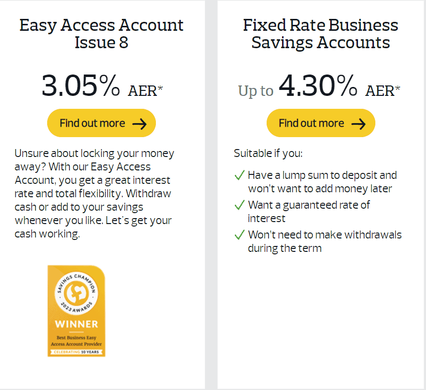 Top 31 UK Business Savings Accounts Rates Up To 5.00%